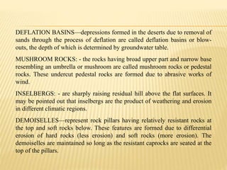 Wind / Aeolian landforms | PPT