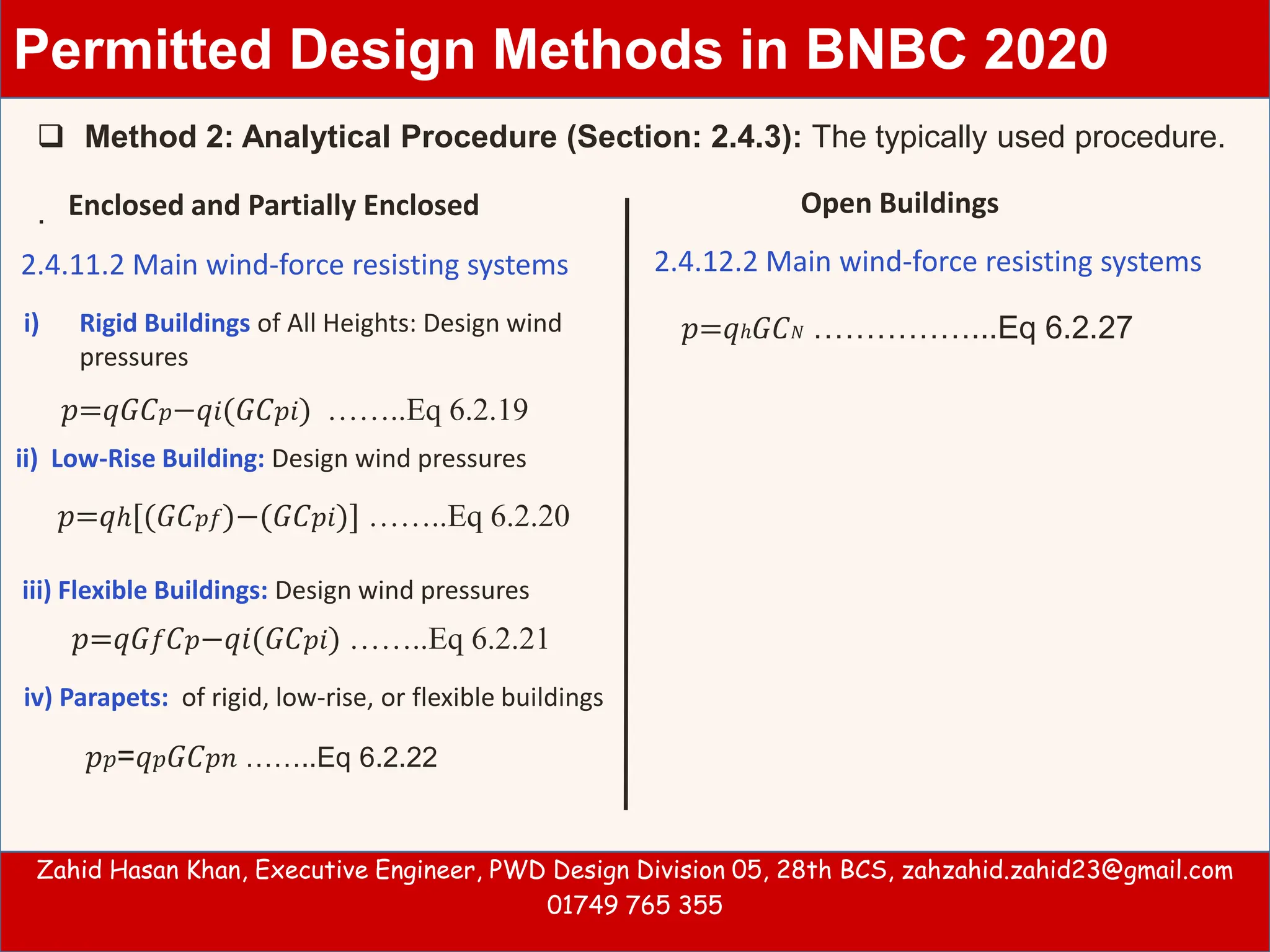 wind load analysis according to BNBC 2020 | PDF