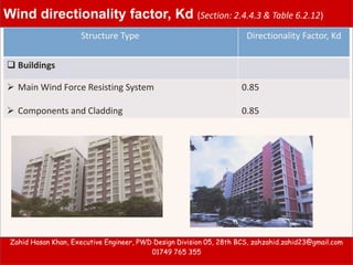 wind load analysis according to BNBC 2020 | PDF