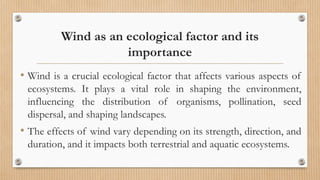 Wind as an ecological factor and its importance | PPTX