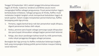 Kebijakan Daendled & Kebijakan Raffles | PPTX