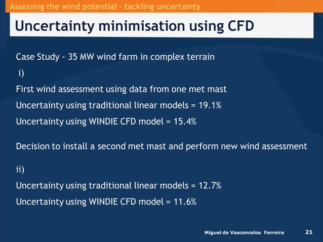 Wind assessment: tackling uncertainty | PPT