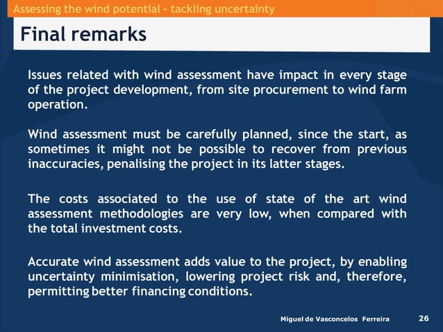 Wind assessment: tackling uncertainty | PPT