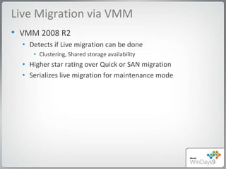 System Center Virtual Machine Manager 2008 R2 | PPT