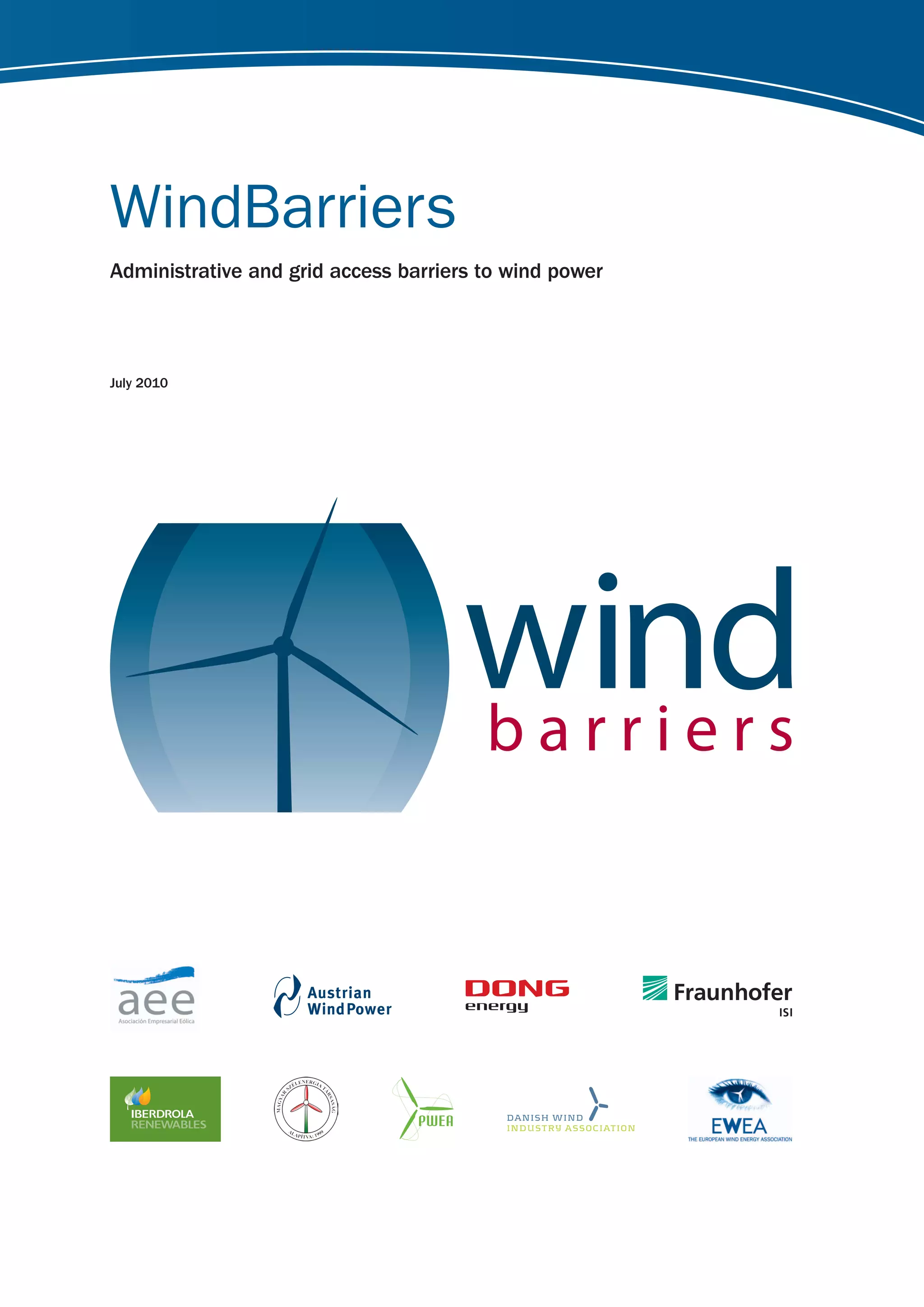 Wind Barriers - Administrative and grid access barriers to wind power ...