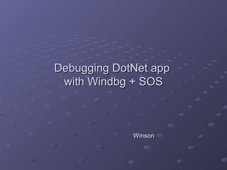 Windbg dot net_clr2 | PPT