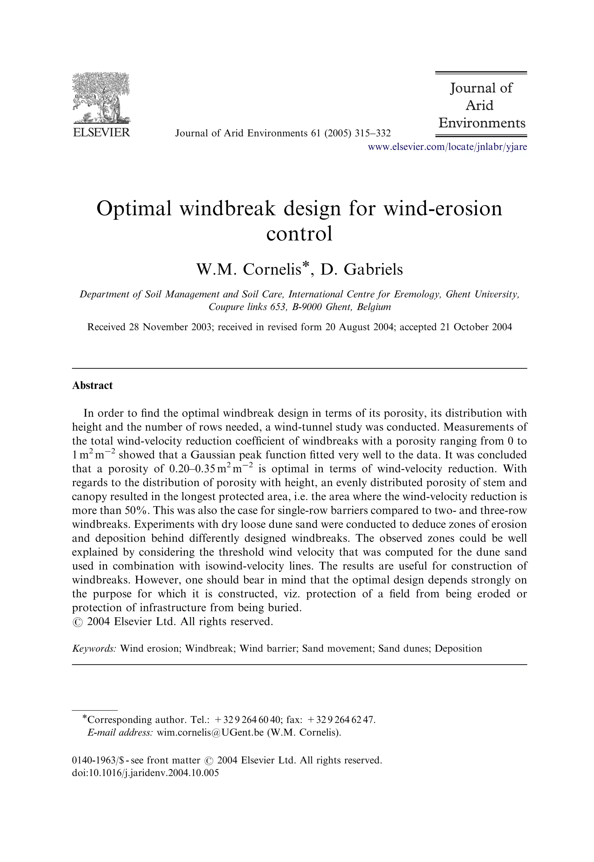 Windbreak design winderosion | PDF