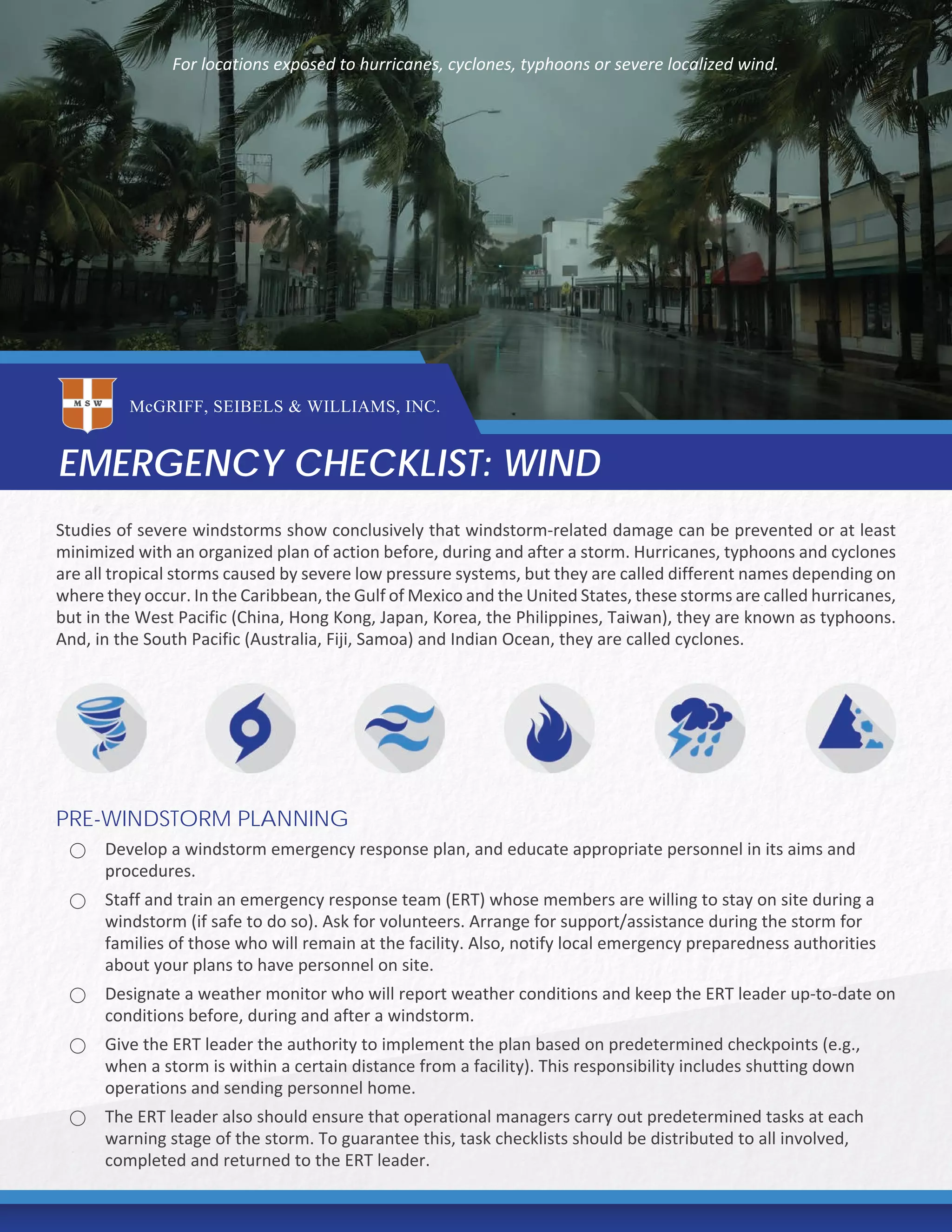 Hurricane Prep - Wind Checklist | PDF