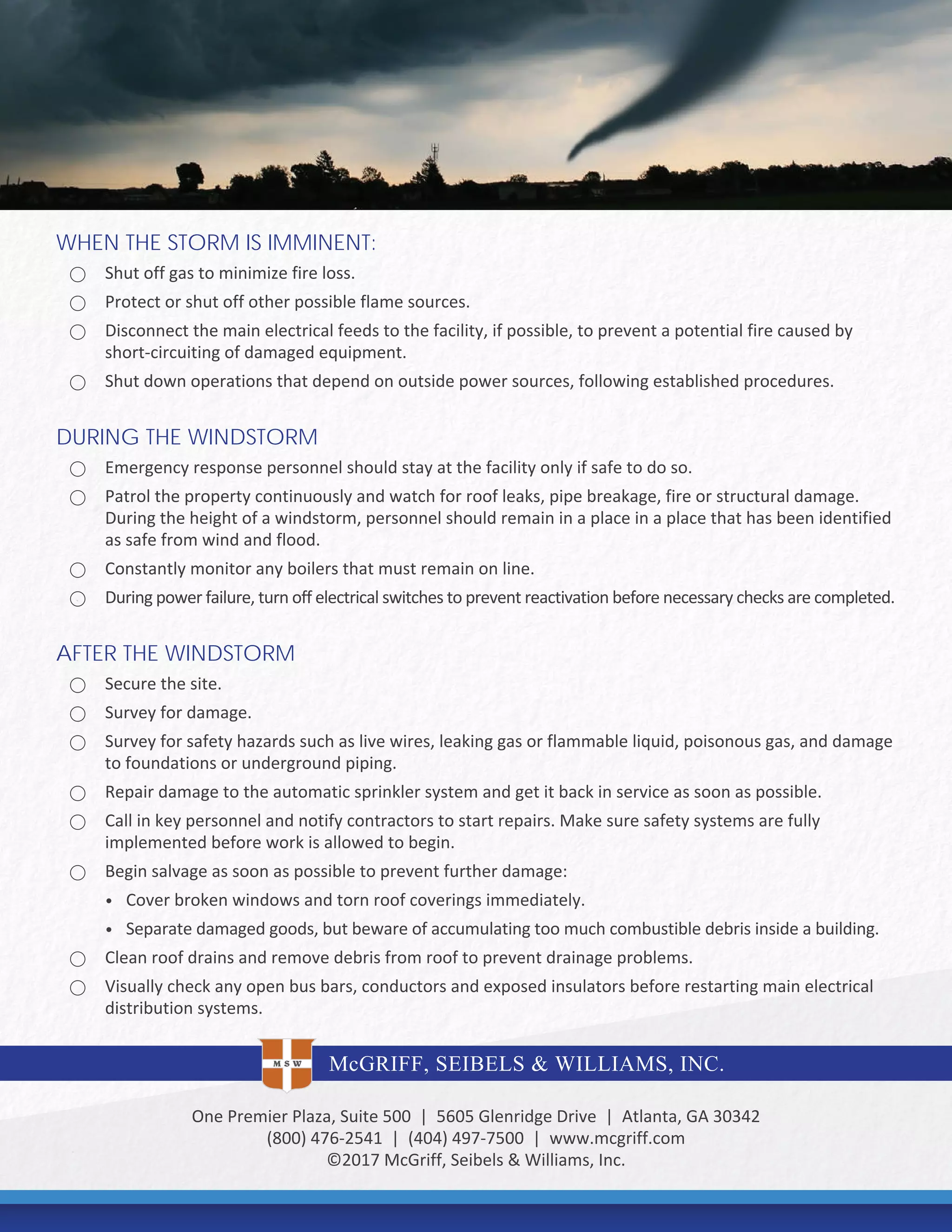 Hurricane Prep - Wind Checklist | PDF