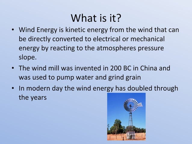 Wind energy | PPT
