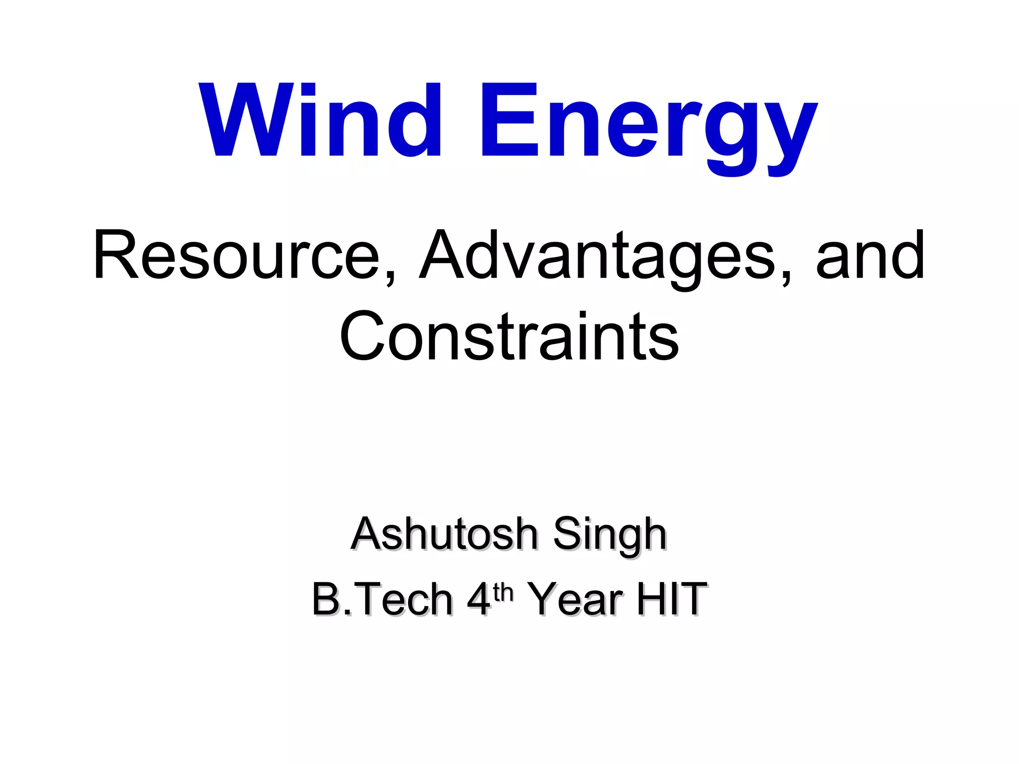 Wind energy | PPT