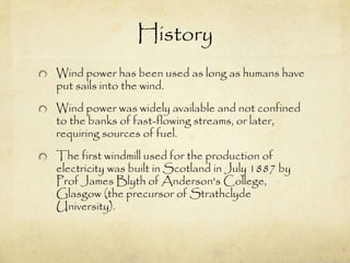 Wind energy | PPTX