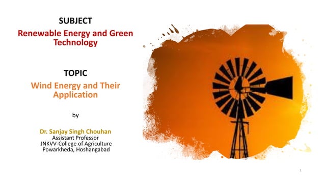 Wind energy and Their Application | PDF | Power and Energy Industry ...