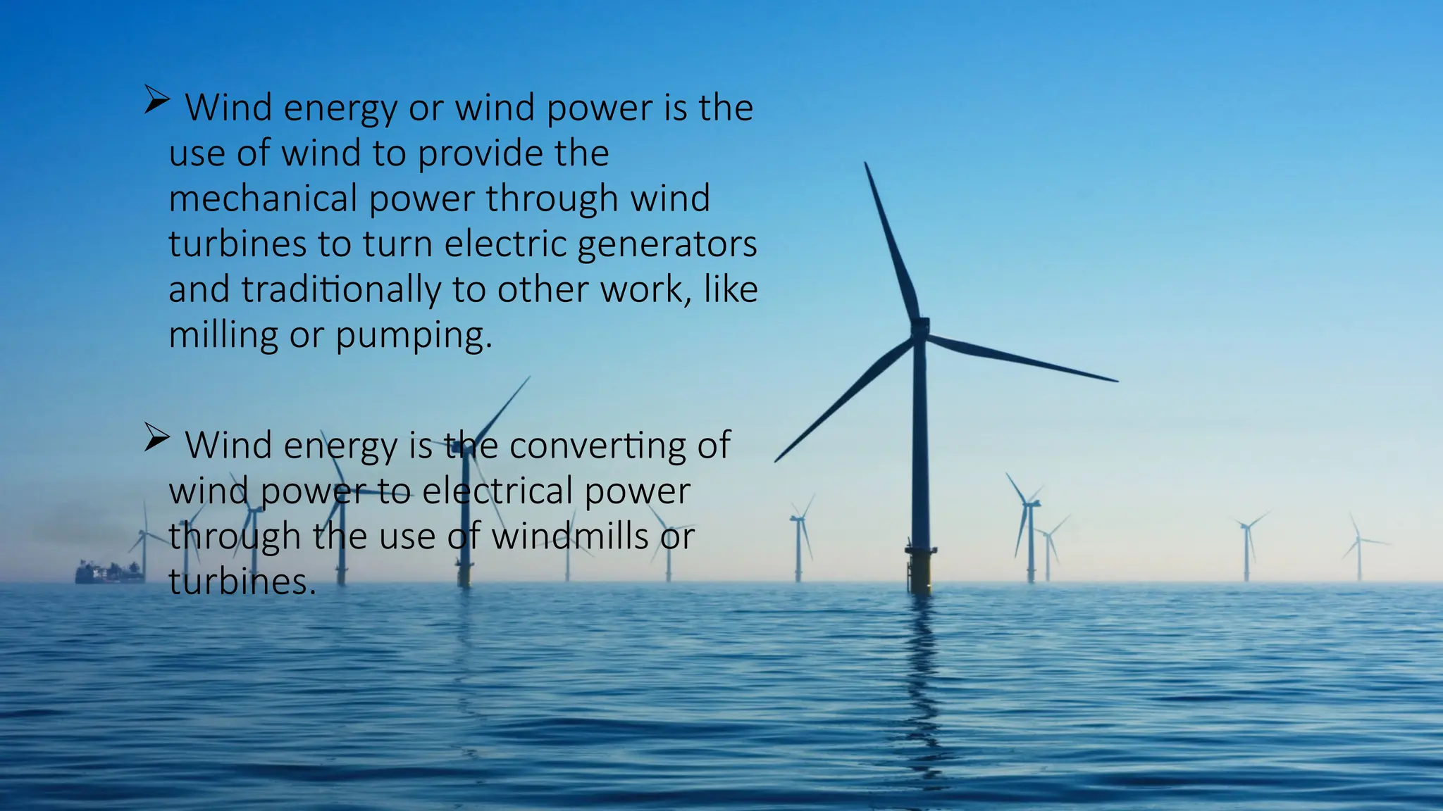 wind energy types of turbines and advantages | PPTX