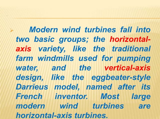 Wind energy basics | PPTX | Power and Energy Industry | Industries
