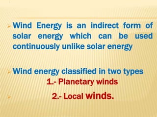 Wind energy basics | PPTX