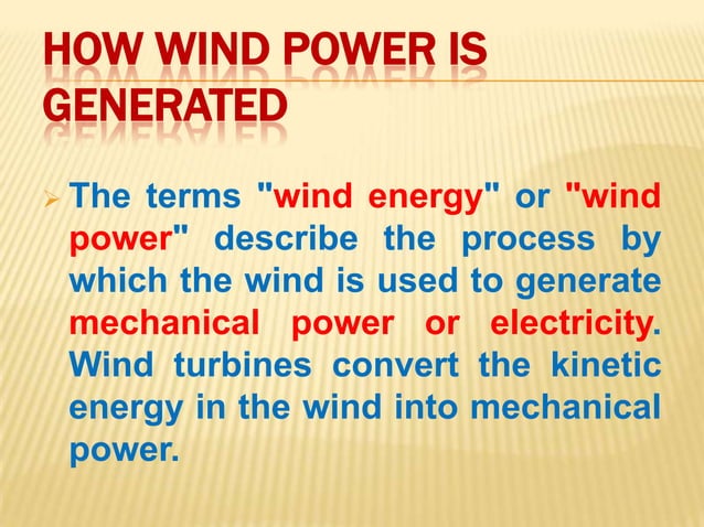 Wind energy basics | PPT