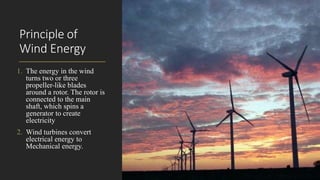 Wind energy and Wind turbine | PPTX | Science