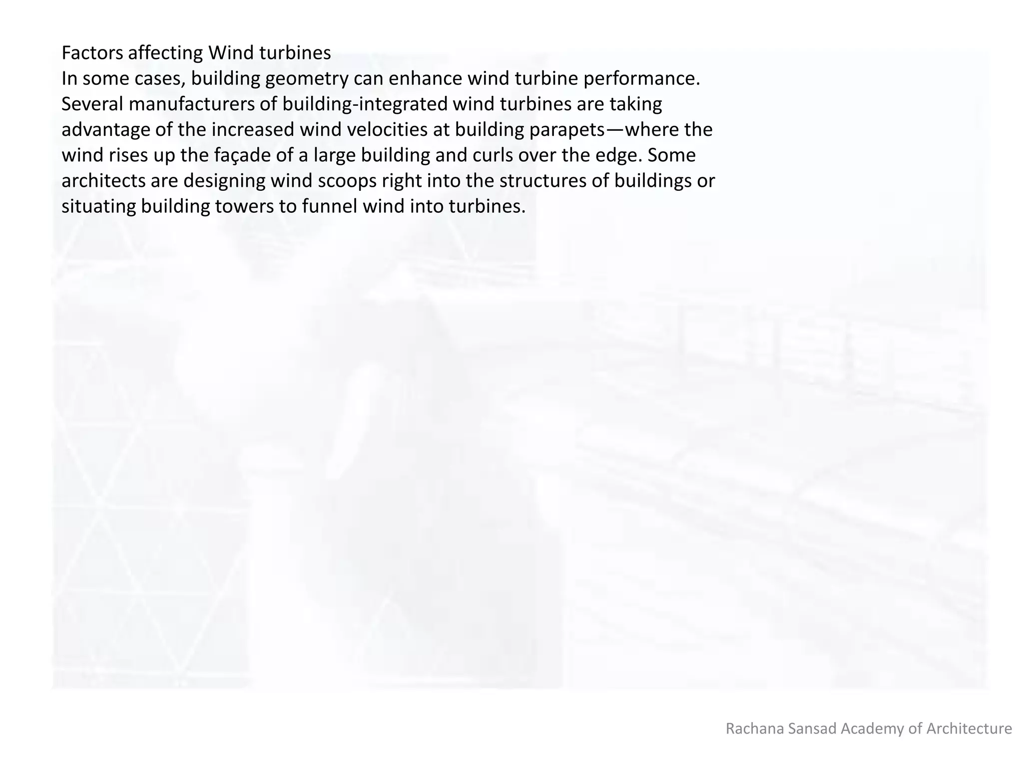 Wind energy in buildings | PPTX