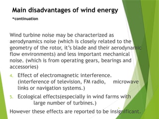 Wind Energy Lecture mechanical engineering final year | PPTX