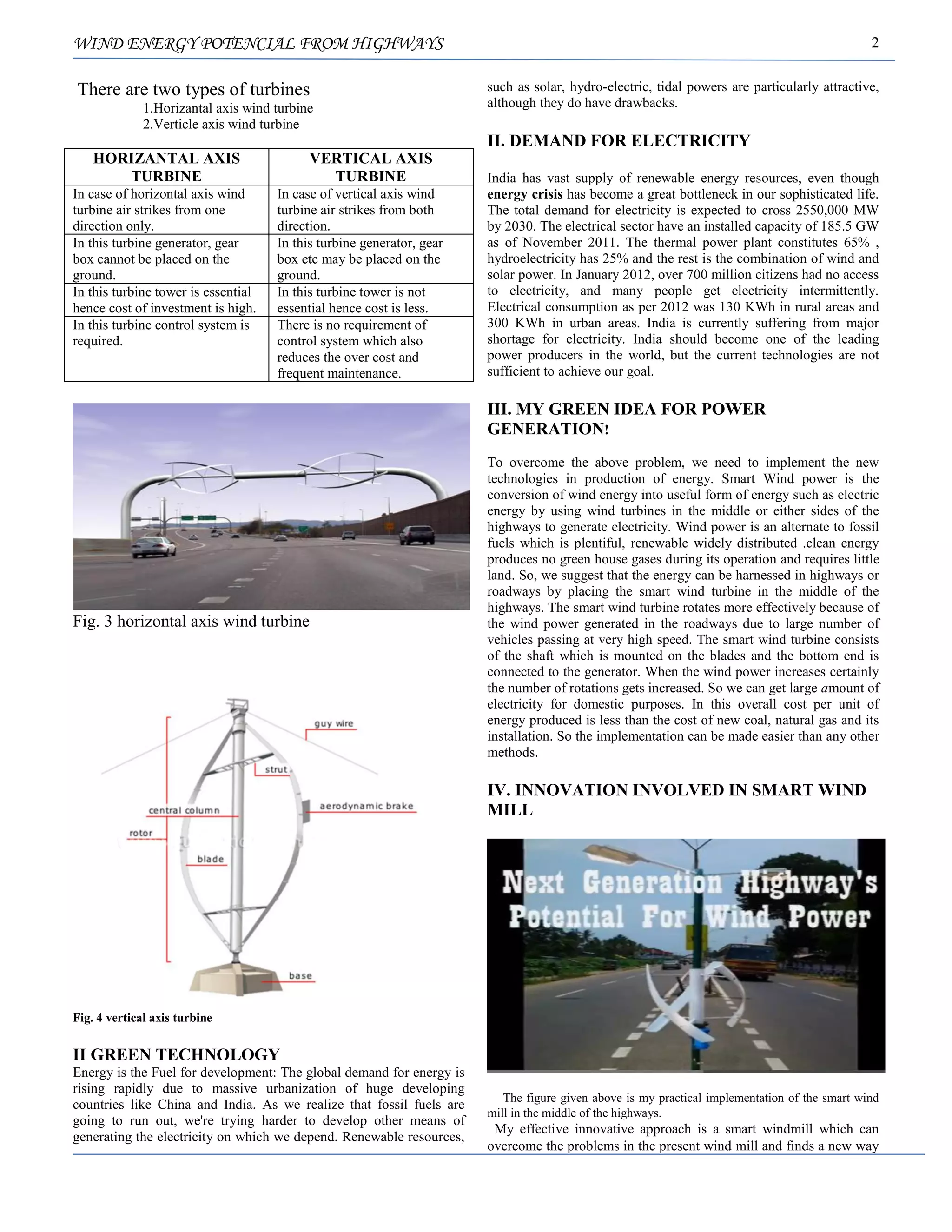 Wind energy potential from highways | PDF