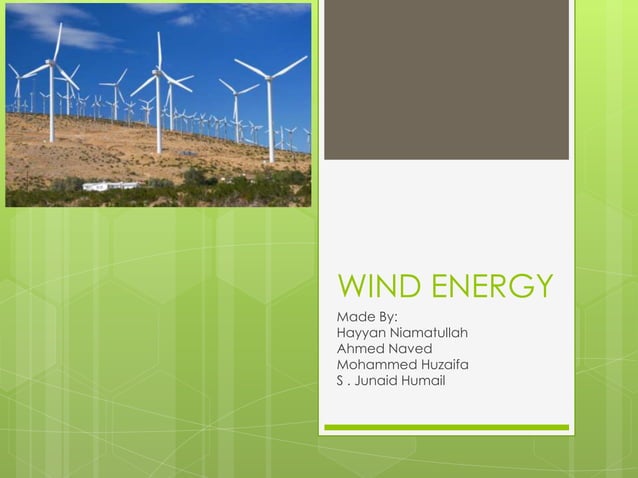 Wind energy ppp | PPTX