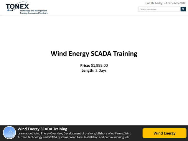 Wind Energy SCADA Training | PPT