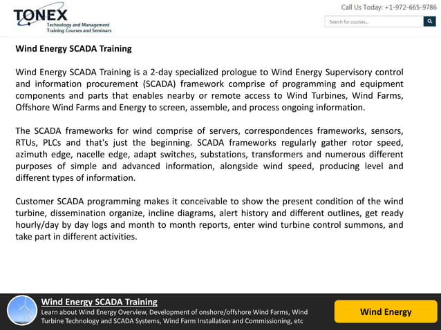Wind Energy SCADA Training | PPTX | Power and Energy Industry | Industries