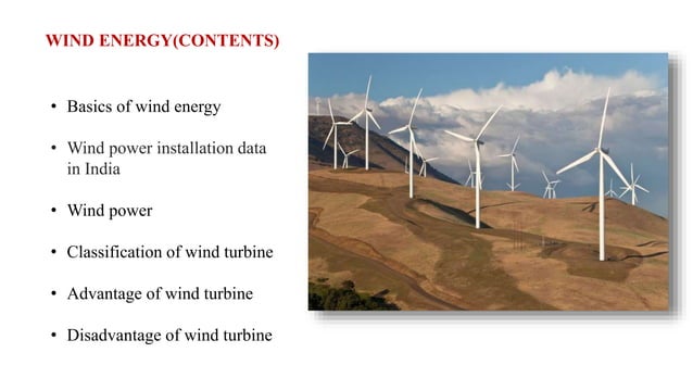 Wind energy system | PPTX | Power and Energy Industry | Industries