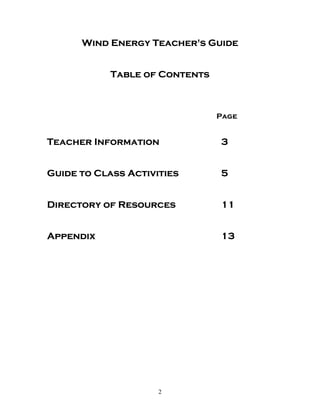 Wind energy teachers guide | PDF | Power and Energy Industry | Industries