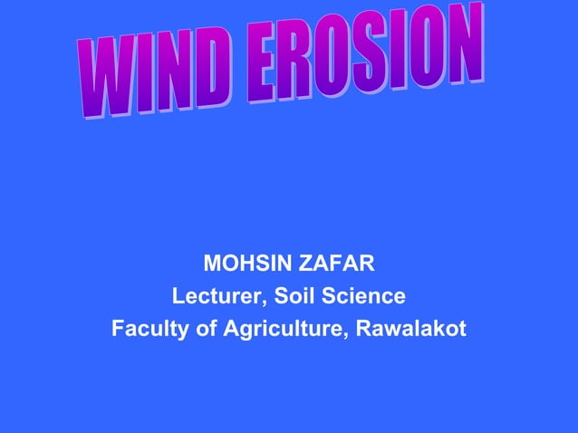Wind erosion | PPT
