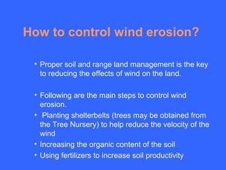 Wind erosion | PPT | Weather | Science