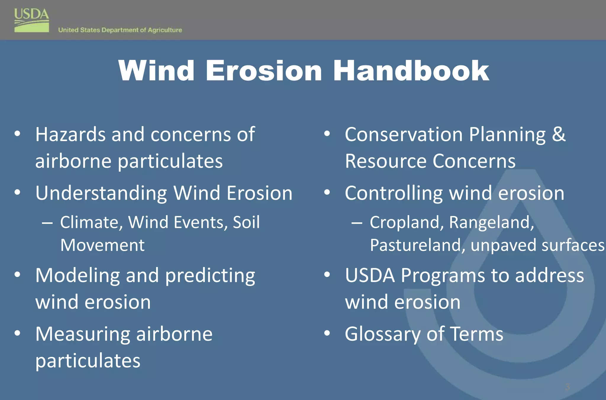 Wind erosion handbook | PPT