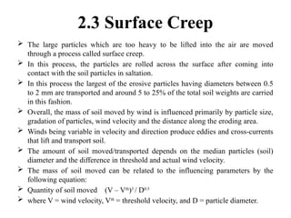 Wind erosion, Mechanism and Types of Soil Movement (1).pptx | Geology ...