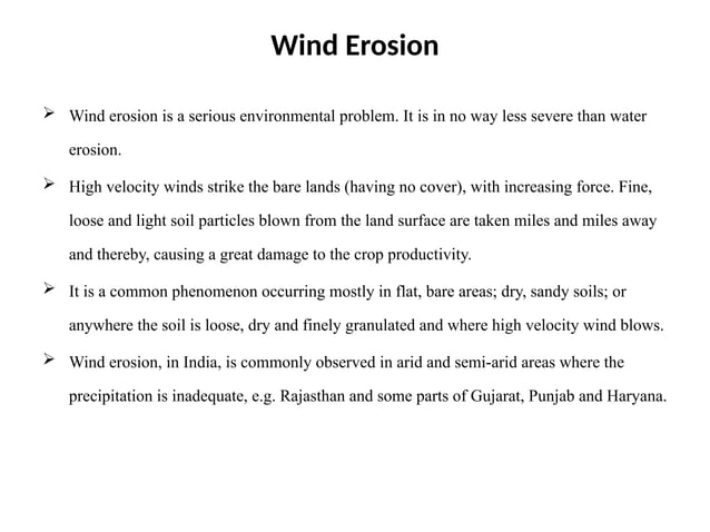Wind erosion, Mechanism and Types of Soil Movement (1).pptx | Geology ...