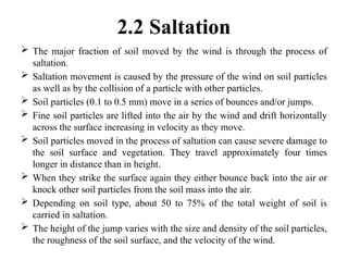 Wind erosion, Mechanism and Types of Soil Movement (1).pptx | Geology ...