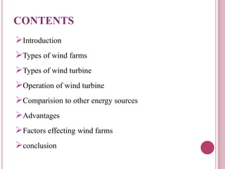 Different types of wind farms | PPTX