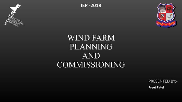 Wind farm planning and commissioning | PPTX