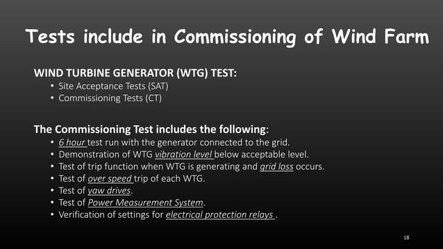 Wind farm planning and commissioning | PPTX