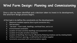 Wind farm planning and commissioning | PPTX