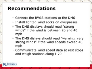 Mitigating Wind Induced Truck Crashes | PPTX | Weather | Science