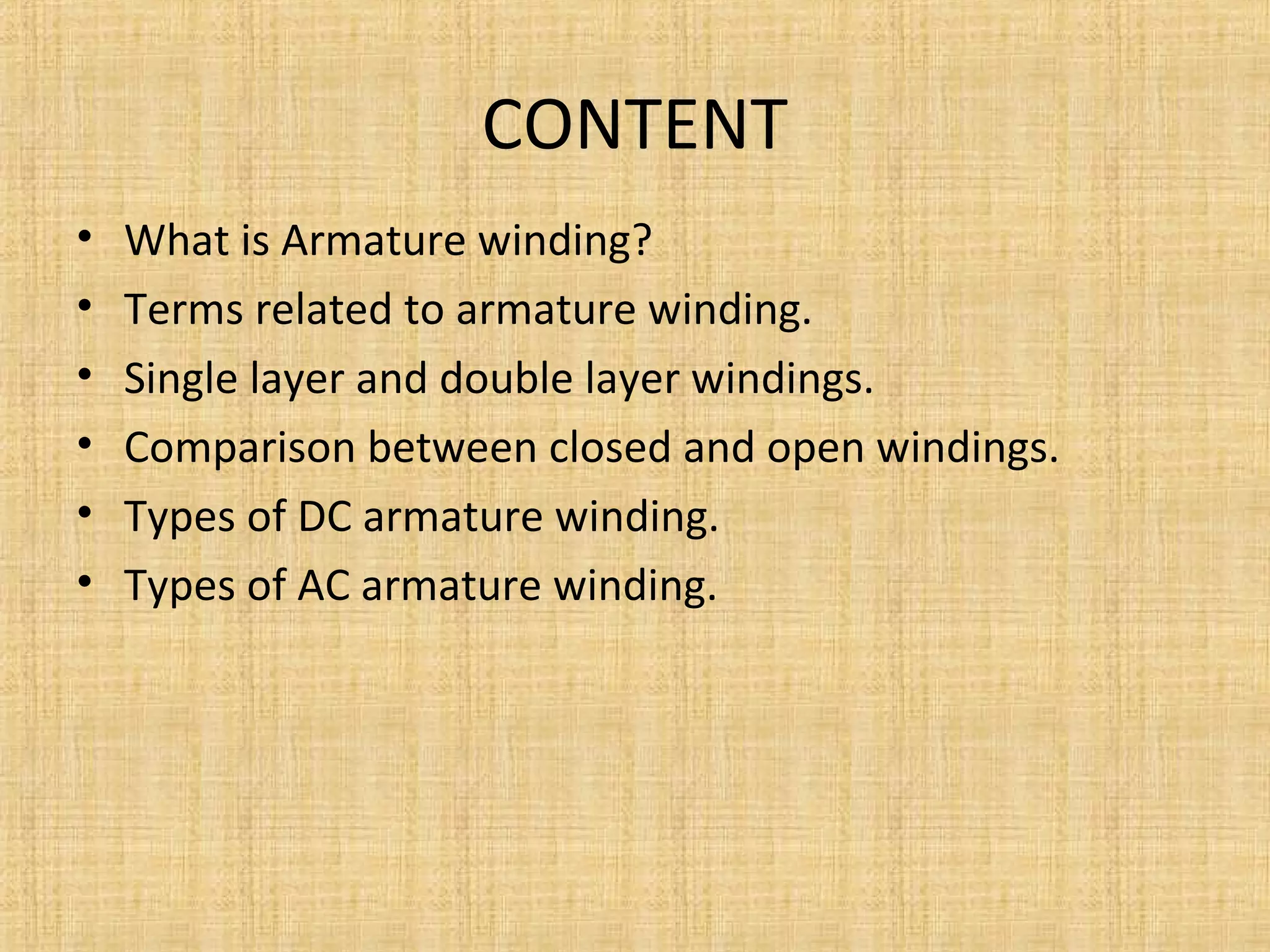 armature Winding | PPT