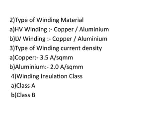 Winding of the transformer different types | PPTX