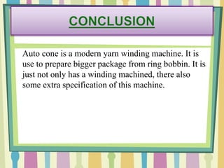 Winding machine | PPTX
