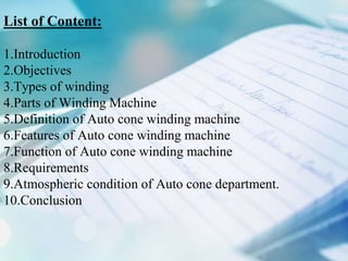 Winding machine | PPTX