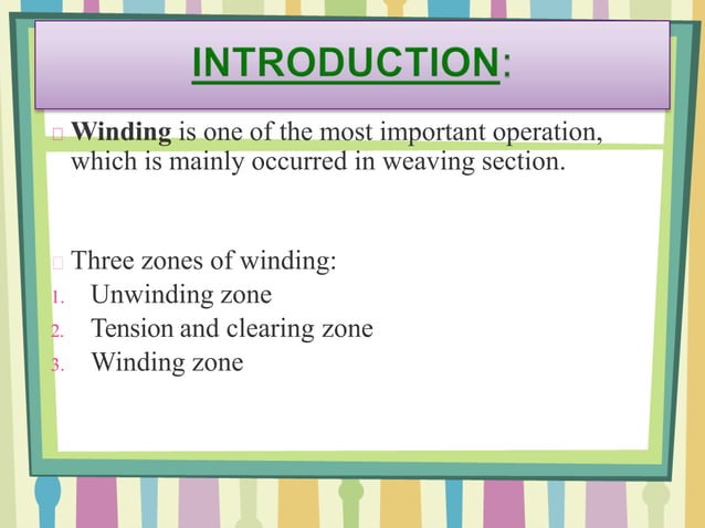 Winding machine | PPTX