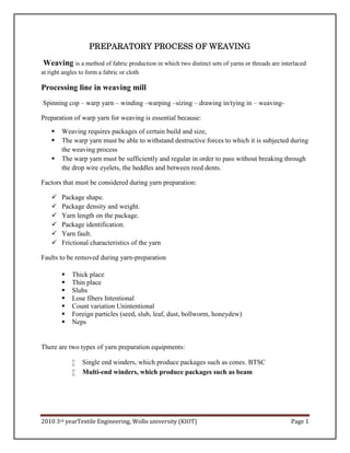Winding process2010 | PDF