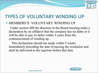 Winding Up | PPT