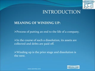 Winding Up | PPT