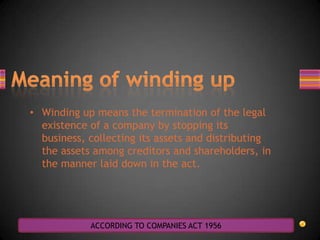 Winding up | PPT